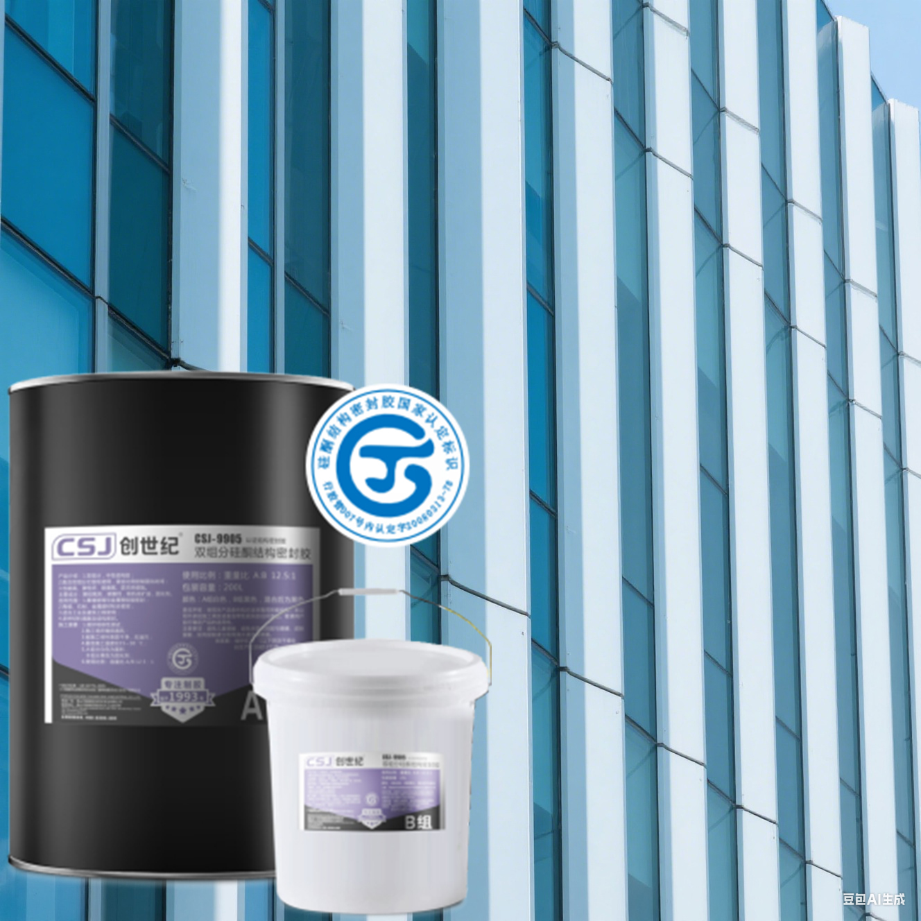 Neutral Curing Two Component Sealant No Corrosion For Aluminum ...